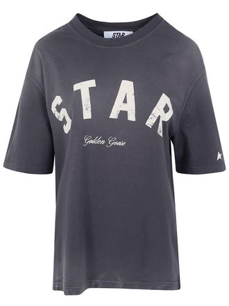 Golden Goose Star Unisex Relaxed Fit T-Shirt Cotton Jersey Sunfaded