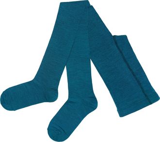 Weri Spezials Damen Strumpfhosen Warm &ouml;kologische Wolle in feiner Qualit&auml;t in 7 modiche Farben Glatt (48-50, Petrol)