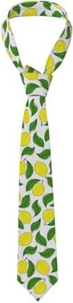 Generic Cravate Pour Homme Citron Botanique Et Feuilles &Eacute;troit Tie Fine Cravates Homme Pour F&ecirc;te Travail Mariage
