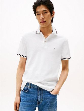 Tommy Hilfiger Polo ajusté à liserés