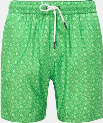 04651/ Herren - Badeshorts grün gemustert