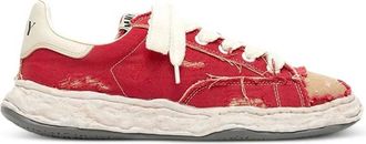 Miharayasuhiro Mihara Yasuhiro, Homme, Chaussures, Rouge, Taille: 44 EU Charles Overdyed Canvas Baskets