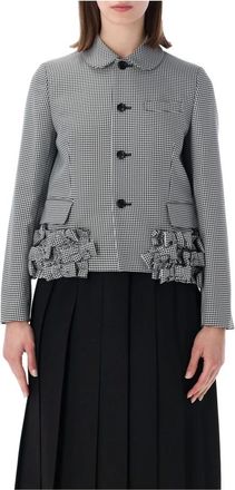 Comme Des Gar&ccedil;ons Femme, Vestes, Multicolore, Taille: 40 FR Veste Gabardine &agrave; Volants