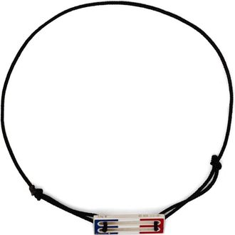 Le Gramme Lackiertes dreifarbiges Kordelarmband 2,5g - Blau