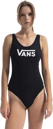 Vans Femme, Tops, Noir, Taille: 38 FR Body en Coton Noir avec Mat&eacute;riau Crocel