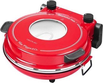 Cecotec Elektrischer Pizza Grill Ofen Fun Pizza&Co Mamma Mia Vista, 1200 w, Timer 15min, Temperatur max de 420&ordm;C in 3min, Fenster de Display, Platte de