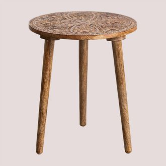 Sklum Runder Beistelltisch aus Mangoholz (&Oslash;40 cm) Nanup Mango