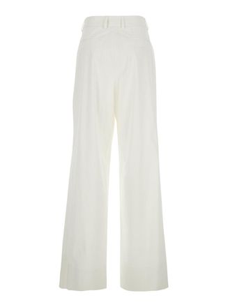 Pantaloni Torino Womens Pants Frankie White Stretch Cotton Trousers