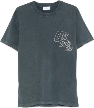 Off-white t-shirt à logo imprimé - Bleu