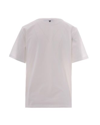 Max Mara Womens T-Shirt With Graphic Print White Cotton T-Shirts & Jerseys
