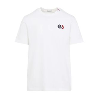 Moncler Homme, Tops, Blanc, Taille: L SS T-shirt