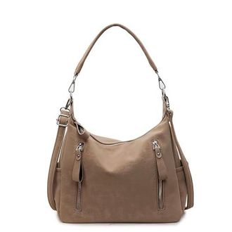 Generic Sac fourre-tout en polyur&eacute;thane givr&eacute; pour femme avec plusieurs fermetures &eacute;clair et poign&eacute;e sur le dessus, grande capacit&eacute; pour voyage, shopping, usa