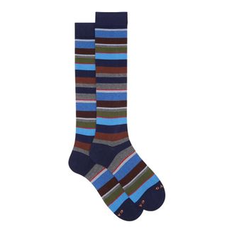 Gallo Gallo - Chaussettes Longues L&eacute;g&egrave;res &agrave; Rayures - Homme - Sous-v&ecirc;tements - Multicolore - Taille: ONE Size