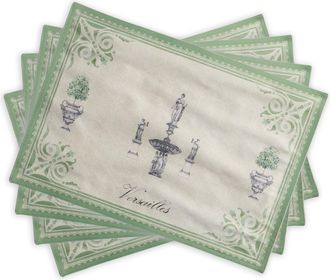 Maison d'Hermine Tischset, 100% Baumwollstoff Set mit 4, dekorative, waschbare Oster-Tischsets für Zuhause, Küche, Essen, Cocktailpartys, Jardin du Roy - Erntedankfest