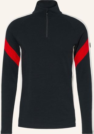 We Norwegians Piqu&eacute;-Midlayer Zermatt Aus Merinowolle schwarz