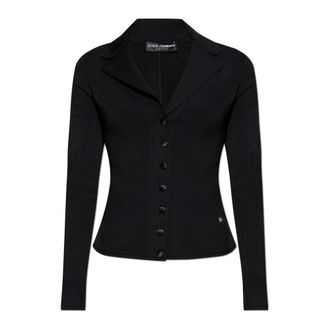 Dolce & Gabbana Cardigan mit Logo - - Knitwear - Damen - Schwarzk - S