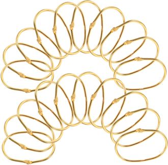 Cabilock 20 Stück Duschvorhangringe Metall Oval Mit Schnappverschluss Leicht Verschleißfest Für Bad Dusche Einfaches Anbringen Ohne Werkzeug