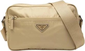 Prada Sac bandouli&egrave;re en nylon pr&eacute;-appr&eacute;ci&eacute; - Femme - Pre-owned - Beige - Taille: ONE Size