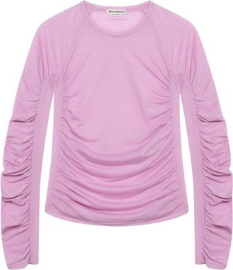 J.W.Anderson Ger&uuml;schtes Jersey-Oberteil - - Tops - Damen - Rosa - M