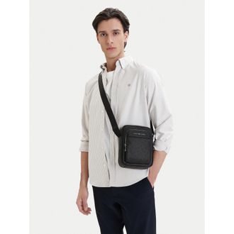 Tommy Hilfiger Umh&auml;ngetasche Tommy Hilfiger Th Flag Monogram Mini Reporter AM0AM14138 Schwarz