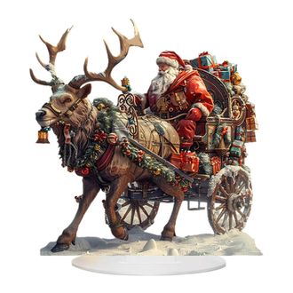 Generico Schreibtischdekoration aus Acryl:, Tischzubeh&ouml;r, stehende Weihnachtsmann-Figuren, ideale Geschenkwahl f&uuml;r Halloween, Geburtstag, Jubil&auml;um, Feierlichke