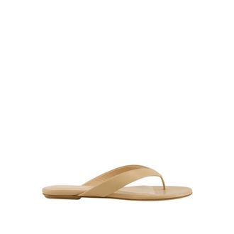 Le Monde Beryl Fawn Flache Zehentrenner aus Leder - - Shoes - Damen - Beige - 37 EU