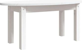 vidaXL Table basse Blanc 80x40x35 cm Bois massif de pin
