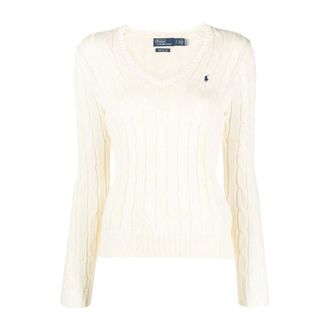 Polo Ralph Lauren Pull Cr&egrave;me - Femme - Pulls - Beige - Taille: 38 FR