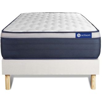 Actisom Actiflex max matratze 80x190cm + Bettgestell mit lattenrost, H&auml;rtegrad 4, Taschenfederkern und Memory-Schaum, H&ouml;he : 26 cm