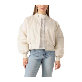 MY ESSENTIAL WARDROBE Kurze Bomberjacke in Sandfarbe - - Jackets - Damen - Wei&szlig; - 2XL