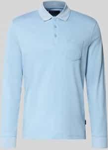 Bugatti Regular Fit Poloshirt aus Baumwoll-Mix mit Brusttasche