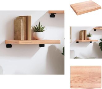vidaXL Vidaxl - tagère murale marron clair bois chêne massif traité - Étagère Murale - Étagère Rustique - Étagère Bois Chêne - Rangement Mural - Décoration