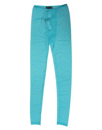 Dolce & Gabbana Womens Logo Lace Nylon-Elastane Leggings Blue