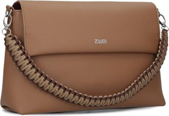 zwei Damen Schultertasche Yuna YU60 Handtasche 3 Liter klassisch elegante Abendtasche mit Magnetklappe & Reißverschluss Schlüsselband kurzer geflochtener +