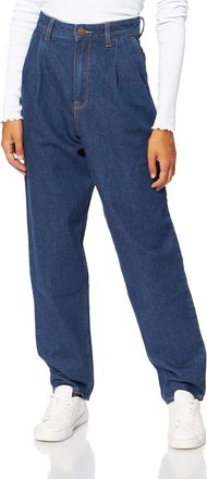 Lee Womens Pleated Stella Taper Jeans, DK Stone Bolton, 26W x 31L