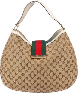 Gucci Crossbody Bags - Gucci GG Monogram Sherry Line Handbag - Gr. unisize - in Braun - für Damen