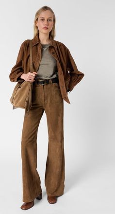 Gerard Darel T-shirt ray&eacute; en lin et coton - MELVA - Vert Kaki