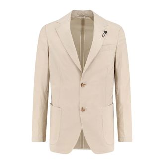 Lardini Homme, Costumes, Beige, Taille: XL Blazer en M&eacute;lange de Coton