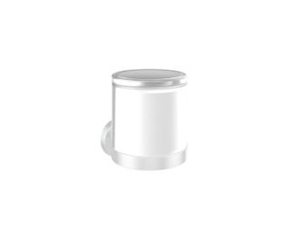 Emco Round Sensor Seifenspender zum Kleben in Wei&szlig; | Automatischer Fl&uuml;ssigseifenspender mit Akku f&uuml;r Bad & G&auml;ste WC zur Wandmontage, Weiss