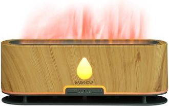 KASANOVA Elektrischer Holzdiffusor mit Flammeneffekt, 200 ml