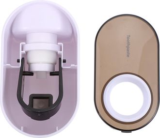 NUOBESTY Wandmontierter Zahnpasta Quetscher aus Robustem Kunststoff Zahnpastahalter mit Nagelfreier Montage Praktisches Badregal f&uuml;r Haushalt