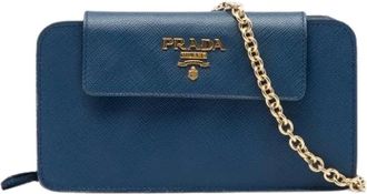 Prada Sac bandouli&egrave;re Saffiano Pre-owned - Femme - Pre-owned - Bleu - Taille: ONE Size