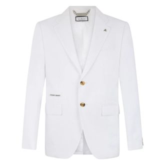 Philipp Plein Leinen Miami Vice Fit Blazer - - Jackets - Herren - Wei&szlig; - 3XL