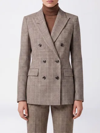 Tagliatore Zweireihiger Hahnentritt-Blazer aus Polyestermischung