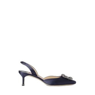 Manolo Blahnik Escarpins slingback Hangisli - Femme - Chaussures - Bleu - Taille: 36 1/2 EU