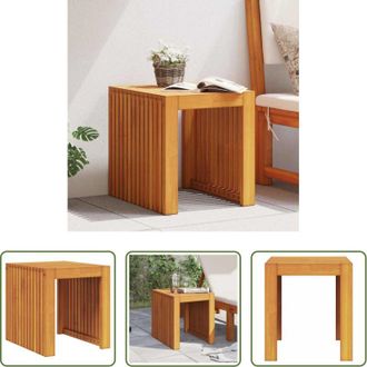 vidaXL vidaXL Teakholz Tisch - Beistelltisch &Ouml;l-Natur 43 x 36 x 40 cm Massivholz Teak