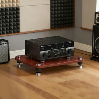 Generic HiFi Regal Niedriges AV-Medienregal, 4-stufiges Stereo-St&auml;nder- und Racksystem mit sto&szlig;d&auml;mpfenden F&uuml;&szlig;en, Audio-Rack for DVD-Player/Spielkonsole/TV-Box