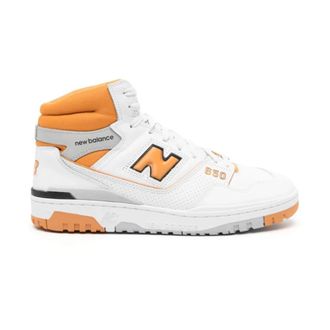 New Balance Wei&szlig;e/Orangefarbene High-Top Sneakers - - Shoes - Herren - Wei&szlig; - 42 1/2 EU
