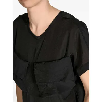 adidas V-Neck Short-Sleeve Jumpsuit - Black