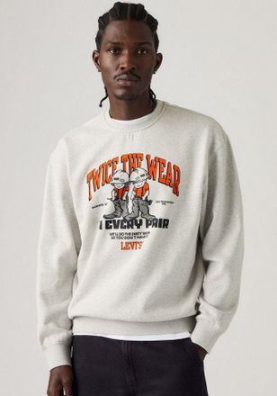 Levi's Sweatshirt RELAXD GRAPHIC CREW &Auml;rmelabschluss und Saum mit angesetzten elastischen B&uuml;ndchen